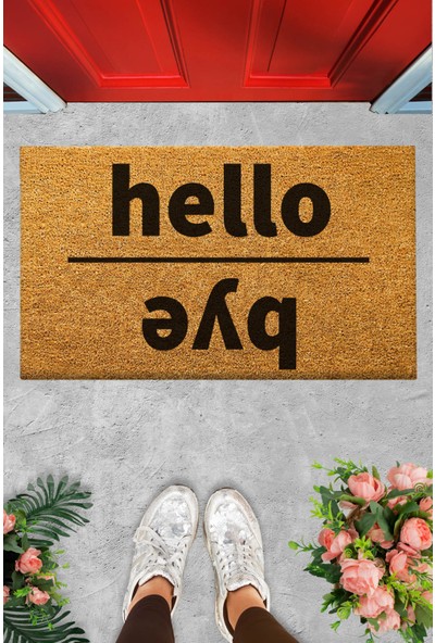 Cekuonline Coco Koko Paspas Pvc Taban Kıl Kapı Önü Paspası 40X60 Hello Bye Cekuonline Coco Koko Paspas Pvc Taban Kıl Kapı Önü Paspası 40X60 Hello Bye