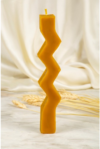 Medifamn Zigzag Mum %100 Doğal El Yapımı Balmumu