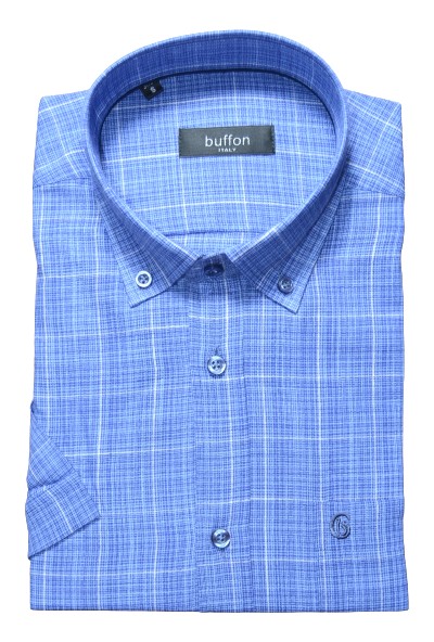 Buffon 2191 Erkek Cotton Filam Kısa Kol Mavi Gömlek Buffon 2191 Erkek Cotton Filam Kısa Kol Mavi Gömlek