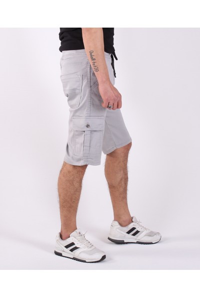 Black Steel Yanları Kargo Cepli Gabardin Erkek ŞORT-7000 Black Steel Yanları Kargo Cepli Gabardin Erkek ŞORT-7000