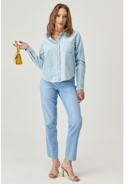 Wrangler Mom Fit Denim Yüksek Bel Jean Kot Pantolon