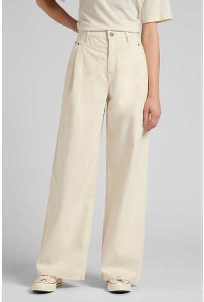 Lee Regular Fit %100 Pamuk Yüksek Bel Ispanyol Paça Jean Kot Pantolon