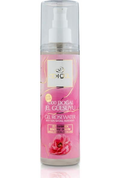%100 Doğal Jel Gül Suyu Arındırma ve Nemlendirme 200 ml