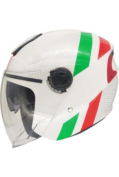 Motospartan Rsv 618 Yarım Yazlık Güneş Vizörlü Kask Italyan Desen Medıum Bed Motospartan Rsv 618 Yarım Yazlık Güneş Vizörlü Kask Italyan Desen Medıum Bed