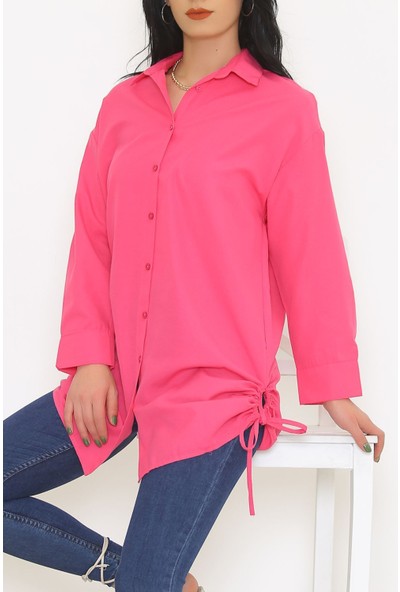 Kobal Business Yırtmaçlı Tunik Pembe - 1044.1318. Kobal Business Yırtmaçlı Tunik Pembe - 1044.1318.