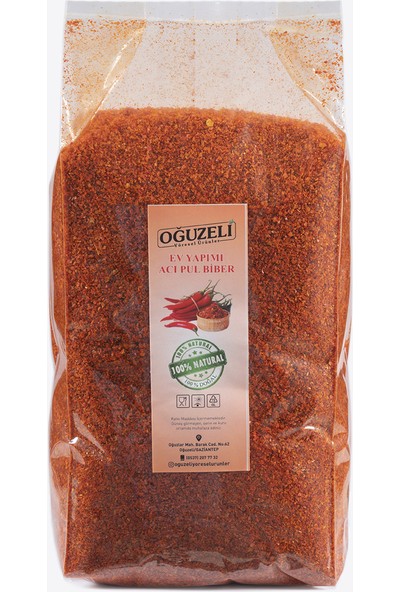 Oğuzeli Yöresel Ürünler Ev Tipi El Yapımı Pul Biber 500 gr Oğuzeli Yöresel Ürünler Ev Tipi El Yapımı Pul Biber 500 gr
