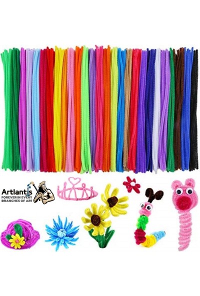 Artlantis Şönil Renkli 30 cm 50'li 1 Paket Artlantis 30 cm Renkli Tüylü Tel 50 Li 1 Paket Artlantis Şönil Renkli 30 cm 50'li 1 Paket Artlantis 30 cm Renkli Tüylü Tel 50 Li 1 Paket