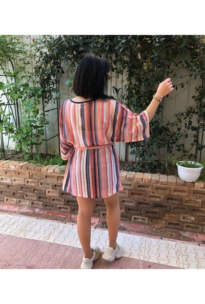 carinox Renkli Missoni Desen Kimono