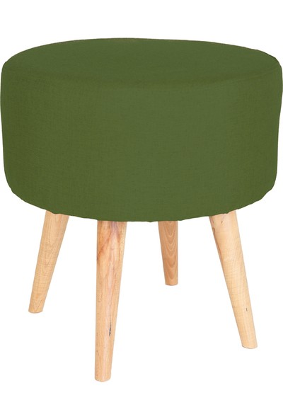 Gizmo Ahşap Ayaklı Silindir Puf T1000 Yeşil