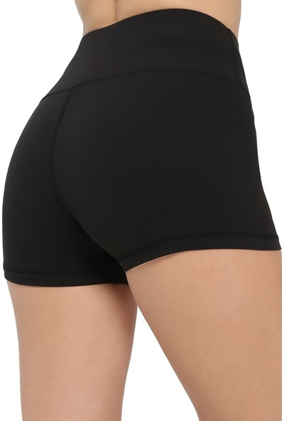 Biavsi Siyah Günlük Plaj Mini Kadın Şort Biavsi Siyah Günlük Plaj Mini Kadın Şort