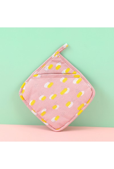 Yoyoso Fırın Tutacağı&Nihale Pembe Geometrik Kare Yoyoso Fırın Tutacağı&Nihale Pembe Geometrik Kare