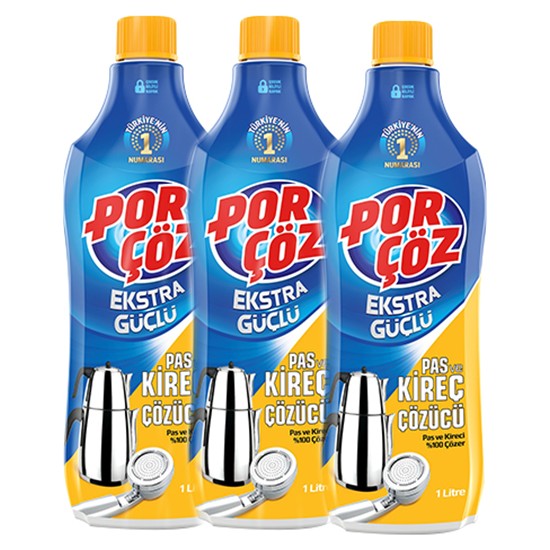 Porçöz Por Çöz 1 lt 3 Adet Fiyatı - Taksit Seçenekleri