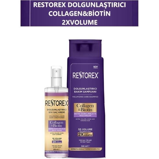 Restorex Dolgunlaştırıcı Sıvı Saç Kremi ve Şampuan Seti Fiyatı