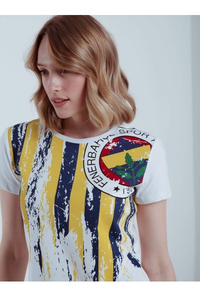 Fenerium Fenerbahçe Kadın Tribün Bayrak Lisanslı T-Shirt