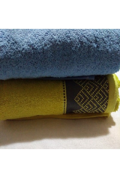 Homelifetextile Pamuklu El Yüz Havlusu 50 x 90 cm Sarı + Mavi 2'li Homelifetextile Pamuklu El Yüz Havlusu 50 x 90 cm Sarı + Mavi 2'li