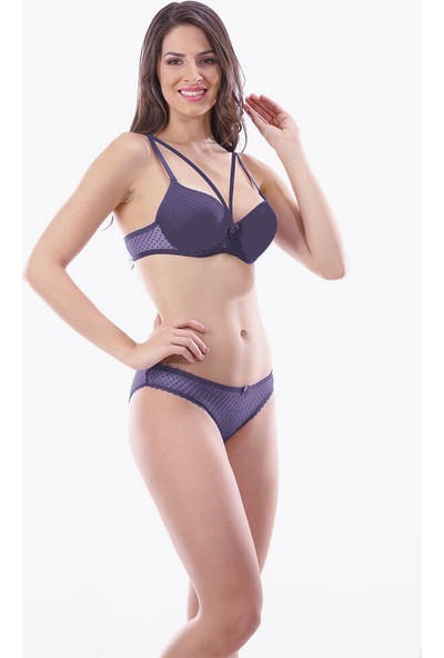 Leyna Lacivert Balenli Destekli Sütyen Takımı TM0657 Leyna Lacivert Balenli Destekli Sütyen Takımı TM0657