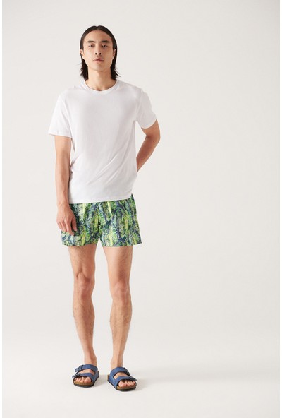 AVVA Baskılı Deniz Şortu_yeşil