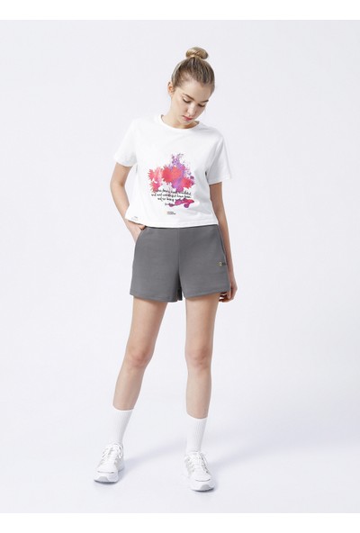 National Geographic Sweat Şort, L, Gri