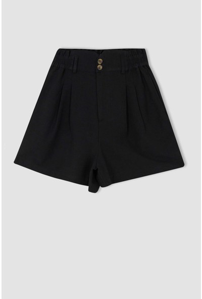 DeFacto Relax Fit Cepli Keten Karışımlı Şort W5321AZ22SM