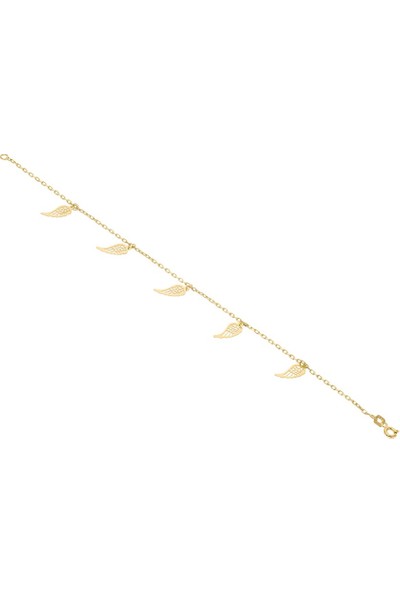 Altın Nesil Kanat Desenli Altın Bileklik