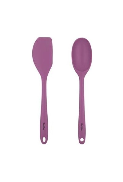 Tantitoni Vişne Renkli Silikon Büyük Kaşık ve Spatula Seti Tantitoni Vişne Renkli Silikon Büyük Kaşık ve Spatula Seti