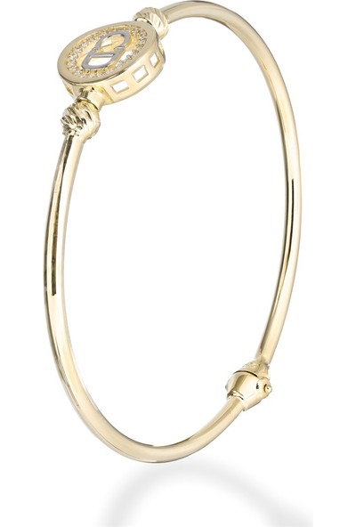 Altın Nesil CD Marka Taşlı Yuvarlak Altın Bilezik