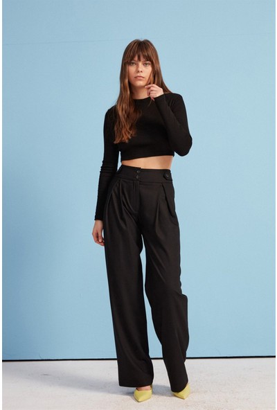 Vatkalı Siyah Maskülen Pantolon Vatkalı Siyah Maskülen Pantolon