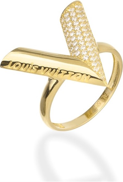 Altın Nesil Taşlı V Model Spor Altın Yüzük