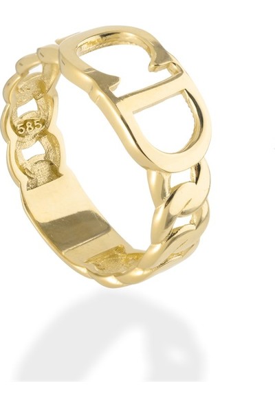 Altın Nesil Kolu Desenli CD Altın Yüzük