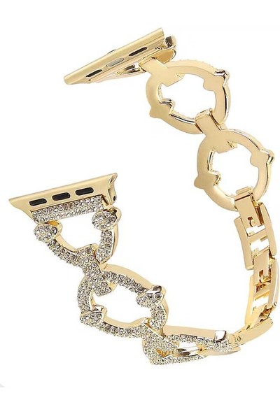 Ceponya apple Watch 38MM Krd-57 Metal Taşlı Halka Tasarım Abiye Kordon Ceponya apple Watch 38MM Krd-57 Metal Taşlı Halka Tasarım Abiye Kordon