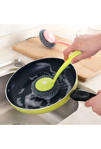 Anadolu Saray Çarşısı Pratik Saplı Bulaşık Temizlik Teli | Saplı Ovma Teli Temizlik Teli Bulaşık Ovma Teli