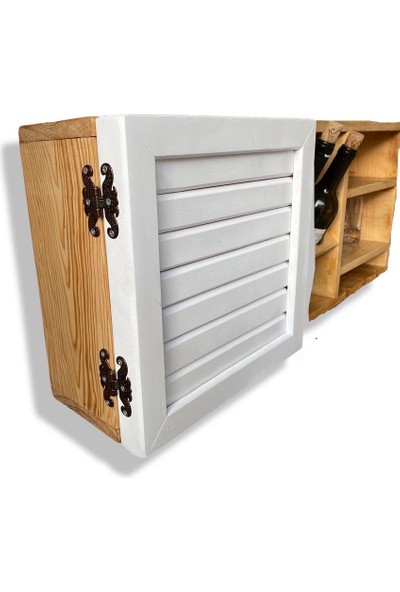 Ahşap Içki Dolabı Beyaz