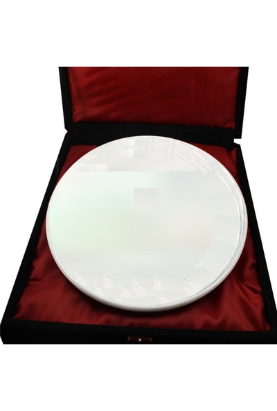 Albatros Art Design 33 Cm'lik Siyah Içi Kırmızı Kadife Çini Tabak Kutusu