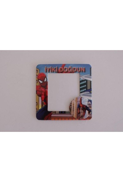 Happyland Spiderman Fotoğraf Magnet Yapıştırmalı Fotoğraf Çerçevesi Örümcek Adam