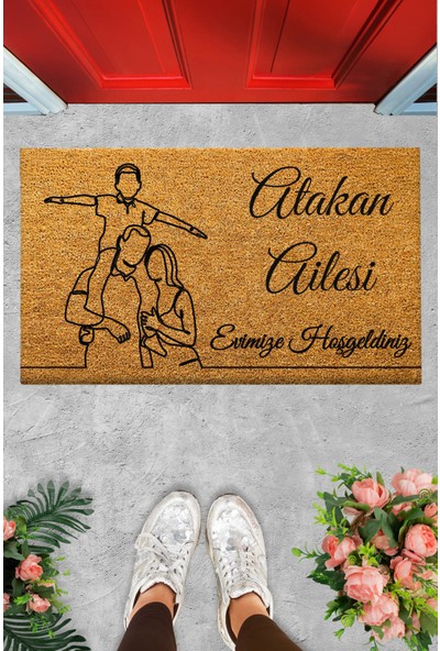 Cekuonline Isim Harf Yazılı Coco Koko Paspas Pvc Taban Kıl Kapı Önü Paspası 40X70 Family Cekuonline Isim Harf Yazılı Coco Koko Paspas Pvc Taban Kıl Kapı Önü Paspası 40X70 Family