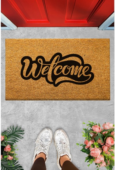 Cekuonline Coco Koko Paspas Pvc Taban Kıl Kapı Önü Paspası 33X55 Welcome1 Cekuonline Coco Koko Paspas Pvc Taban Kıl Kapı Önü Paspası 33X55 Welcome1