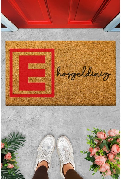 Cekuonline Coco Koko Paspas Pvc Taban Kıl Kapı Önü Paspası 40X70 Eczane