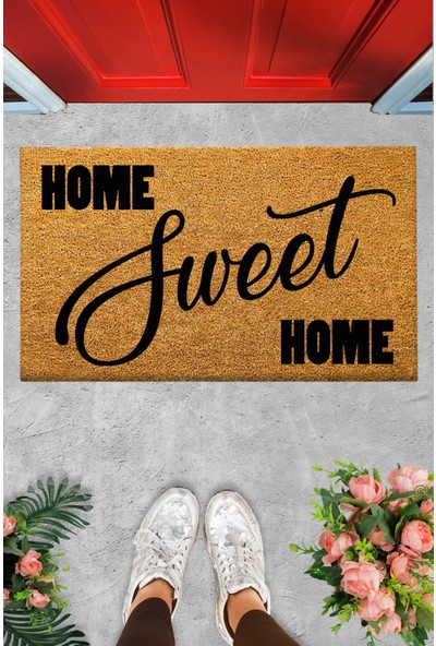 Cekuonline Coco Koko Paspas Pvc Taban Kıl Kapı Önü Paspası 40X60 Sweet Home Cekuonline Coco Koko Paspas Pvc Taban Kıl Kapı Önü Paspası 40X60 Sweet Home