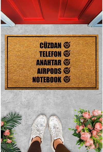 Cekuonline Coco Koko Paspas Pvc Taban Kıl Kapı Önü Paspası 40X60 Cüzdan Telefon Airpods Cekuonline Coco Koko Paspas Pvc Taban Kıl Kapı Önü Paspası 40X60 Cüzdan Telefon Airpods