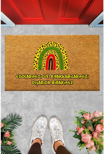 Cekuonline Coco Koko Paspas Pvc Taban Kıl Kapı Önü Paspası 40X70 Ego