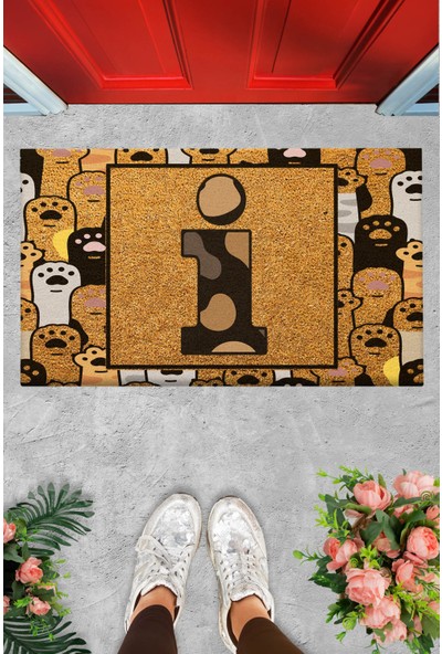 Cekuonline Coco Koko Paspas Pvc Taban Kıl Kapı Önü Paspası 40X70 Patili I Harfi Cekuonline Coco Koko Paspas Pvc Taban Kıl Kapı Önü Paspası 40X70 Patili I Harfi