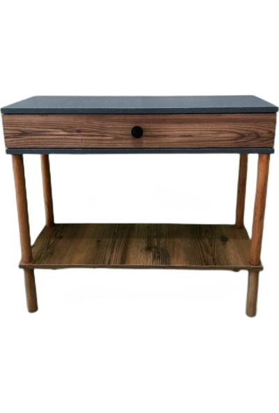 90’lık Antrasit Ceviz Raflı Dresuar 90’lık Antrasit Ceviz Raflı Dresuar