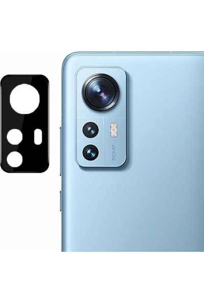 Microcase Xiaomi Mi 12X Kamera Lens Koruma Halkası - Kapalı Tasarım Siyah
