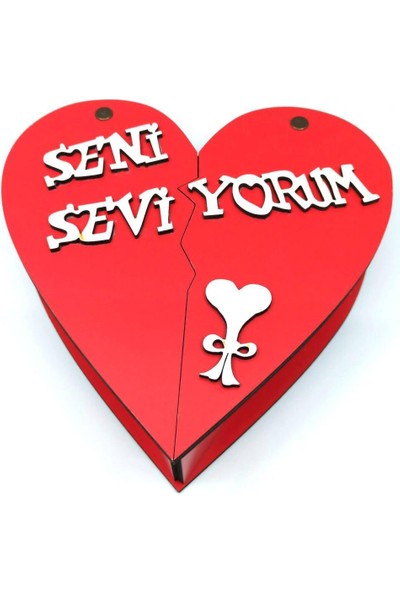 3B Trend Kalp Şeklinde Açılan Seni Seviyorum Kutu