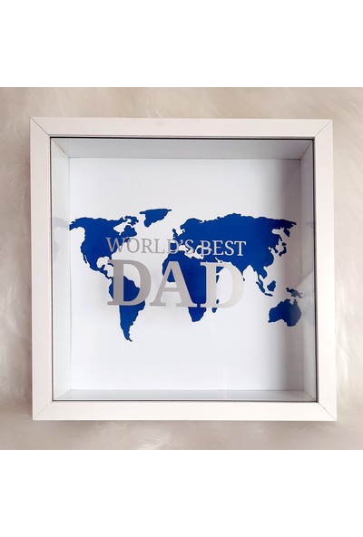 Faya Forever Best Dad Temalı Ahşap Çerçeve Kişiye Özel Tasarım