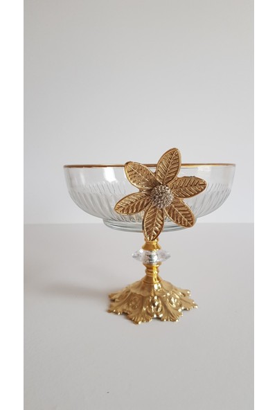 Beyaz Evim Gold Çiçek Detaylı Şekerlik