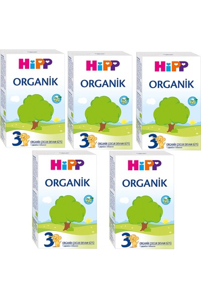 Hipp 3 Organik Devam Sütü 300 gr 5 Adet