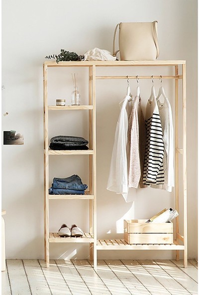 Yılmaz Kereste Ağaç Ahşap Askılı Elbi̇se Açik Gardolap Fortmento Yılmaz Kereste Ağaç Ahşap Askılı Elbi̇se Açik Gardolap Fortmento