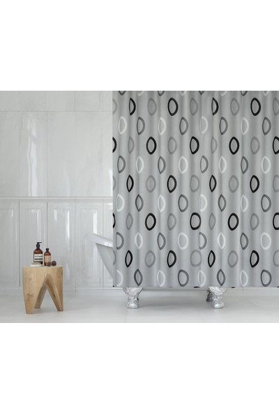 Zethome Tropik Banyo Duş Perdesi 5033 Gri Tek Kanat 1X120X200 Zethome Tropik Banyo Duş Perdesi 5033 Gri Tek Kanat 1X120X200