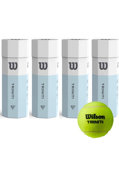 4 Kutu Wilson Triniti 3lü Tenis Topu Karton Ambalajda 4 Kutu Wilson Triniti 3lü Tenis Topu Karton Ambalajda